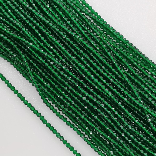 2mm Faceted Round Micro Crystals - Emerald - www.thesouthamptonbeadshop ...