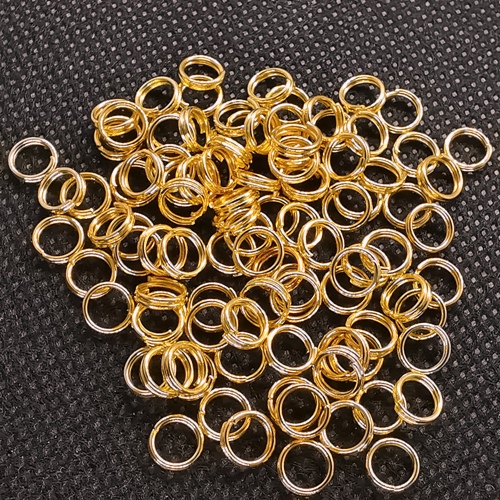 6mm Split Rings Gold Plated - www.thesouthamptonbeadshop.co.uk