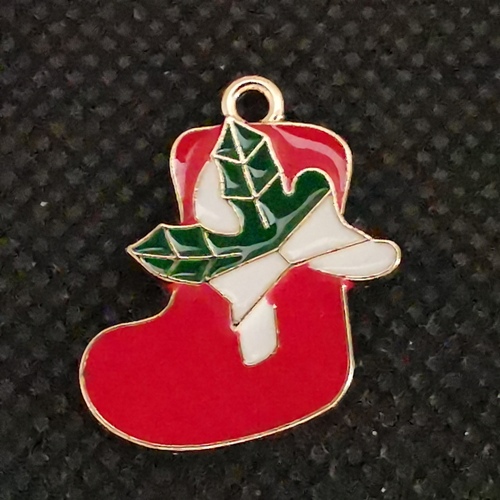 Christmas Charm - Christmas Boot 4 - www.thesouthamptonbeadshop.co.uk