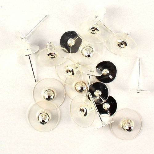 Glue On Stud Posts with Backs S/P (5pairs) - www.thesouthamptonbeadshop ...
