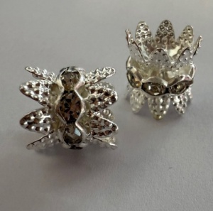 Detail Rhinestone Double Bead Cap (pack of 2) - www ...