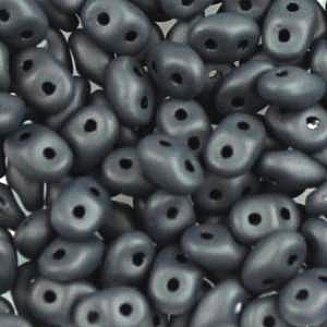 Super Duo - Jet Matte - www.thesouthamptonbeadshop.co.uk