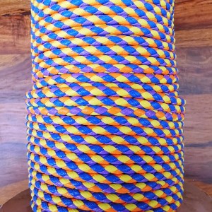 PVC Cord - Orange/Yellow/Blue - www.thesouthamptonbeadshop.co.uk