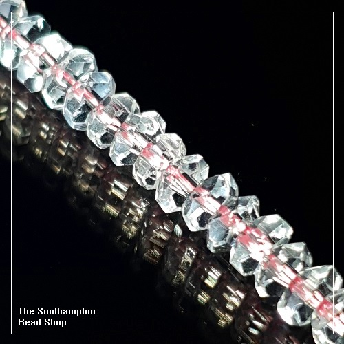 3x6mm Faceted Wheel Crystals - Lilac - www.thesouthamptonbeadshop.co.uk