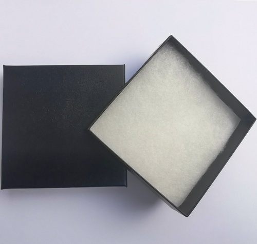 Black Paper Covered Cotton Filled Gift Box - www.thesouthamptonbeadshop ...