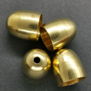 No Loop Bullet End Caps - 2 Gold Plated - www.thesouthamptonbeadshop.co.uk